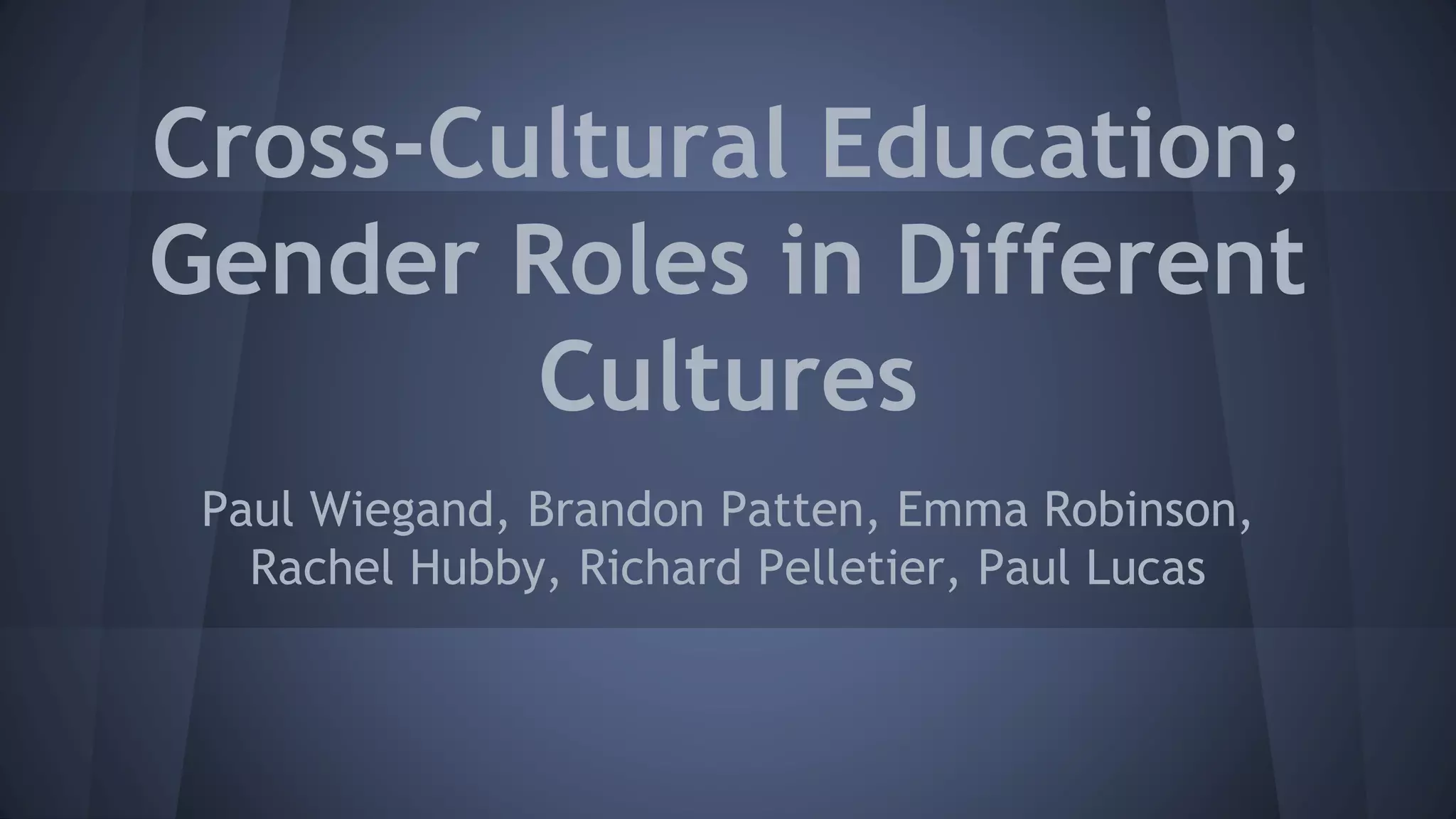 Gender roles in different cultures | PPTX