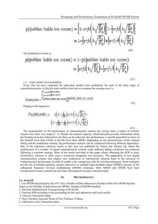 Designing and Performance Evaluation of 64 QAM OFDM System | PDF