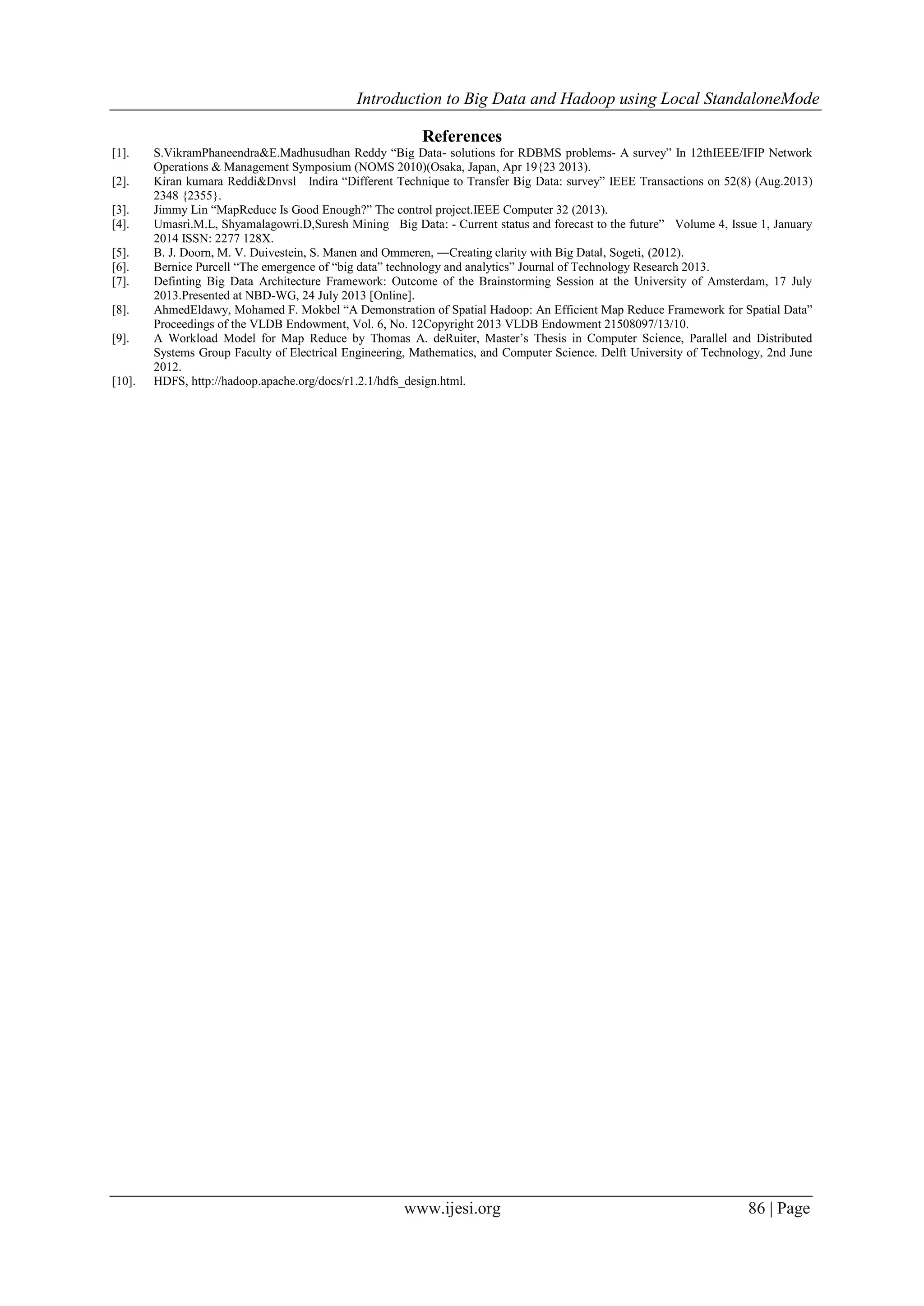 Introduction to Big Data and Hadoop using Local Standalone Mode | PDF | Computing | Technology ...