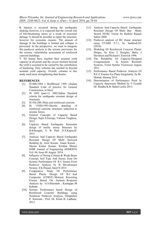 Analysis and Capacity Based Earthquake Resistance Design of Multy Bay Multy Storeyed Residential ...