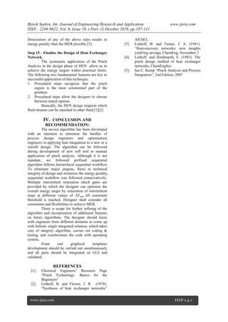 Robust Algorithm Development for Application of Pinch Analysis on HEN | PDF