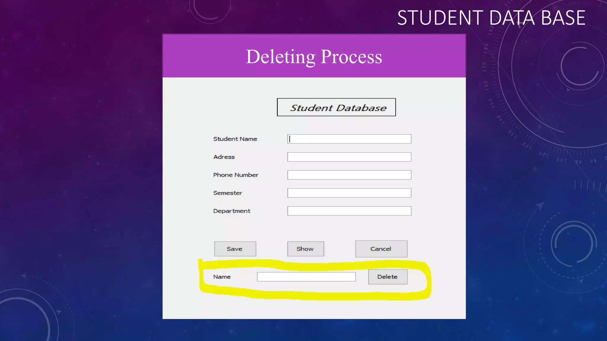 Student Data Base by OOP | PPT