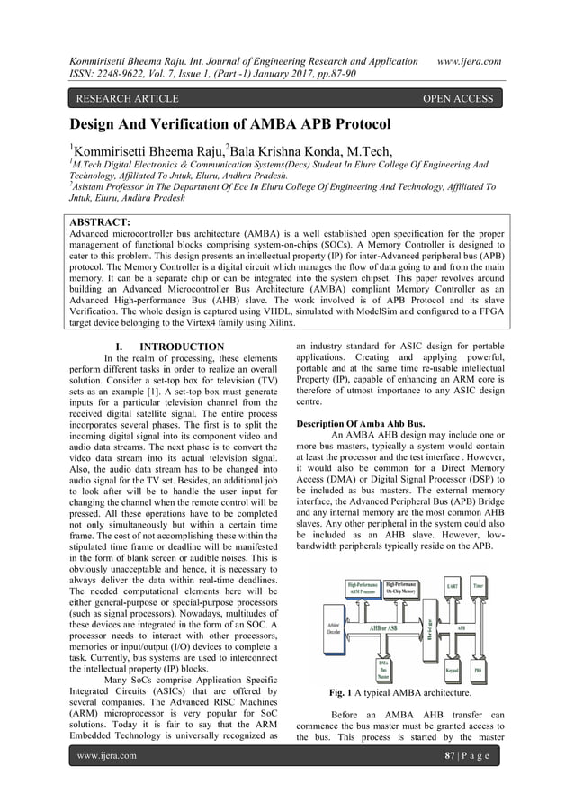 Design And Verification Of Amba Apb Protocol Pdf