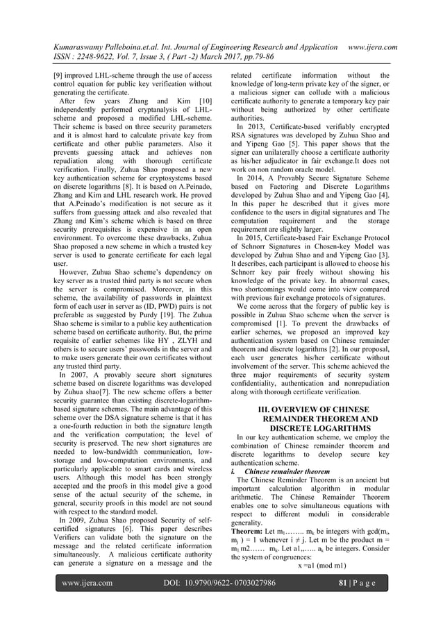 Empirical Study of a Key Authentication Scheme in Public Key Cryptography | PDF | Information ...