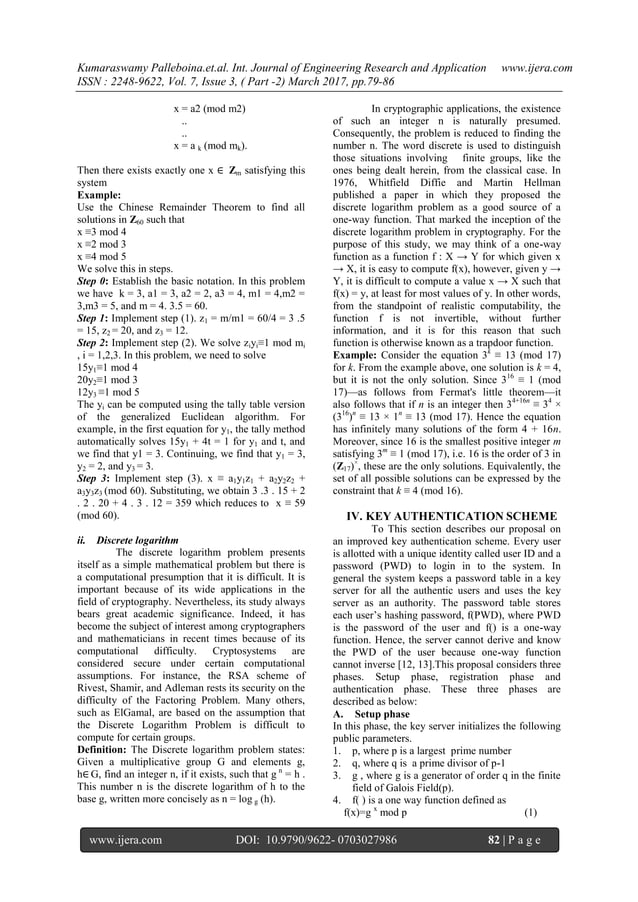 Empirical Study of a Key Authentication Scheme in Public Key Cryptography | PDF