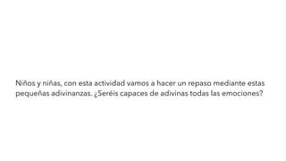 ADIVINA LAS EMOCIONES | PDF