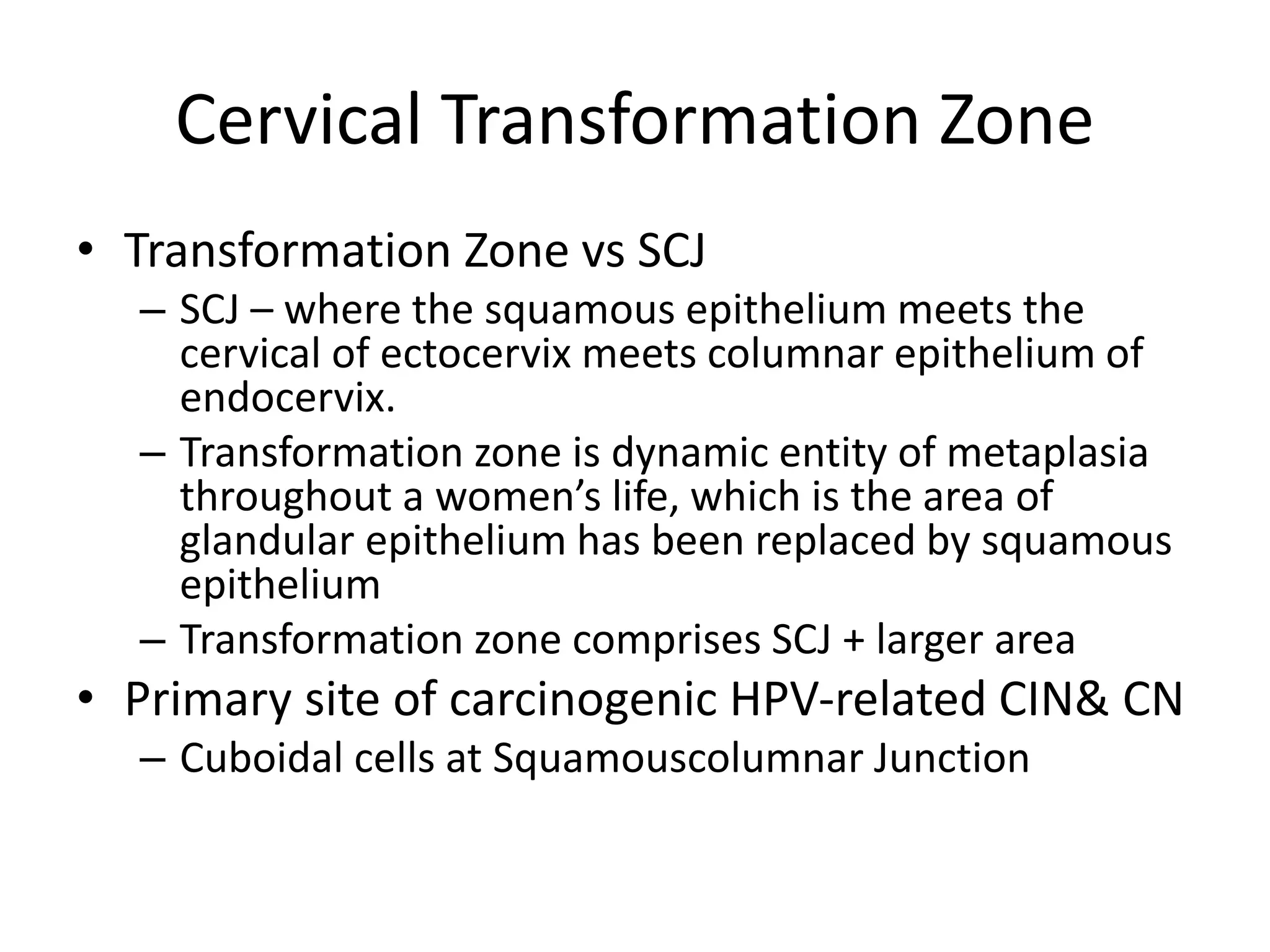 CIN and Cervical Screening | PPTX