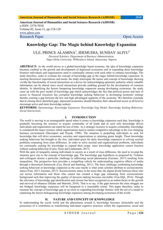 Knowledge Gap: The Magic behind Knowledge Expansion | PDF