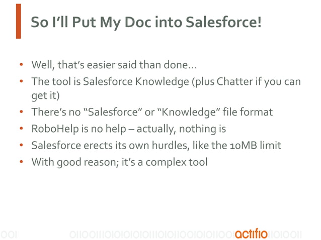 Putting It Where They Need It How To Populate A Salesforce Knowledge Base With Framemaker