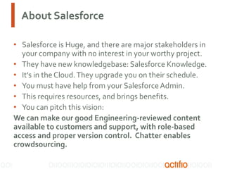 Putting it where they need it: How to Populate a Salesforce Knowledge ...