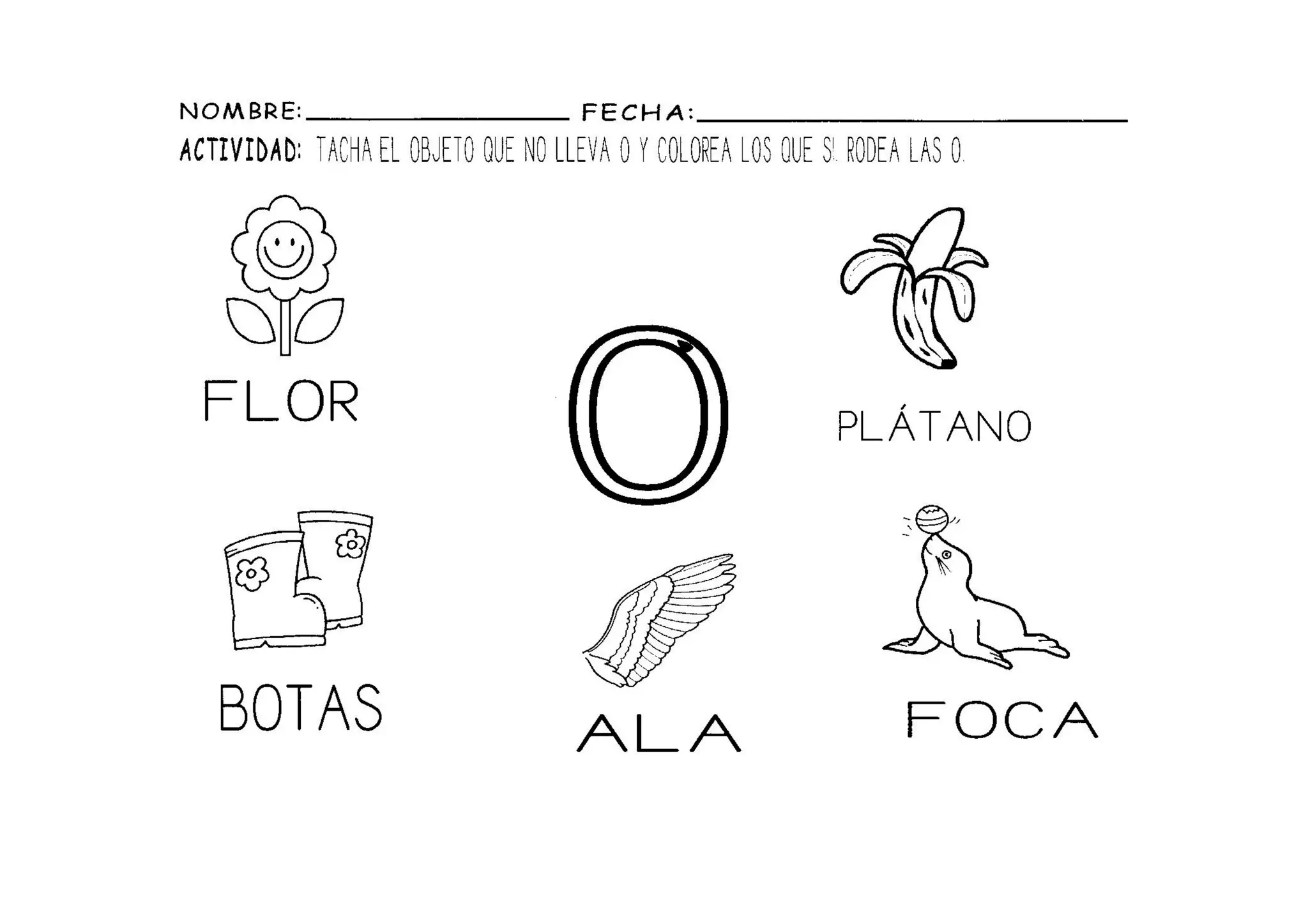 FICHAS DE LA VOCAL O | PPT