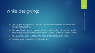 NEWSLETTER GUIDE How to use mailchimp | PPT