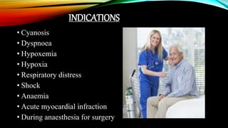 oxygen administration.pptx, definition, indications, methods of delivery, complications ...