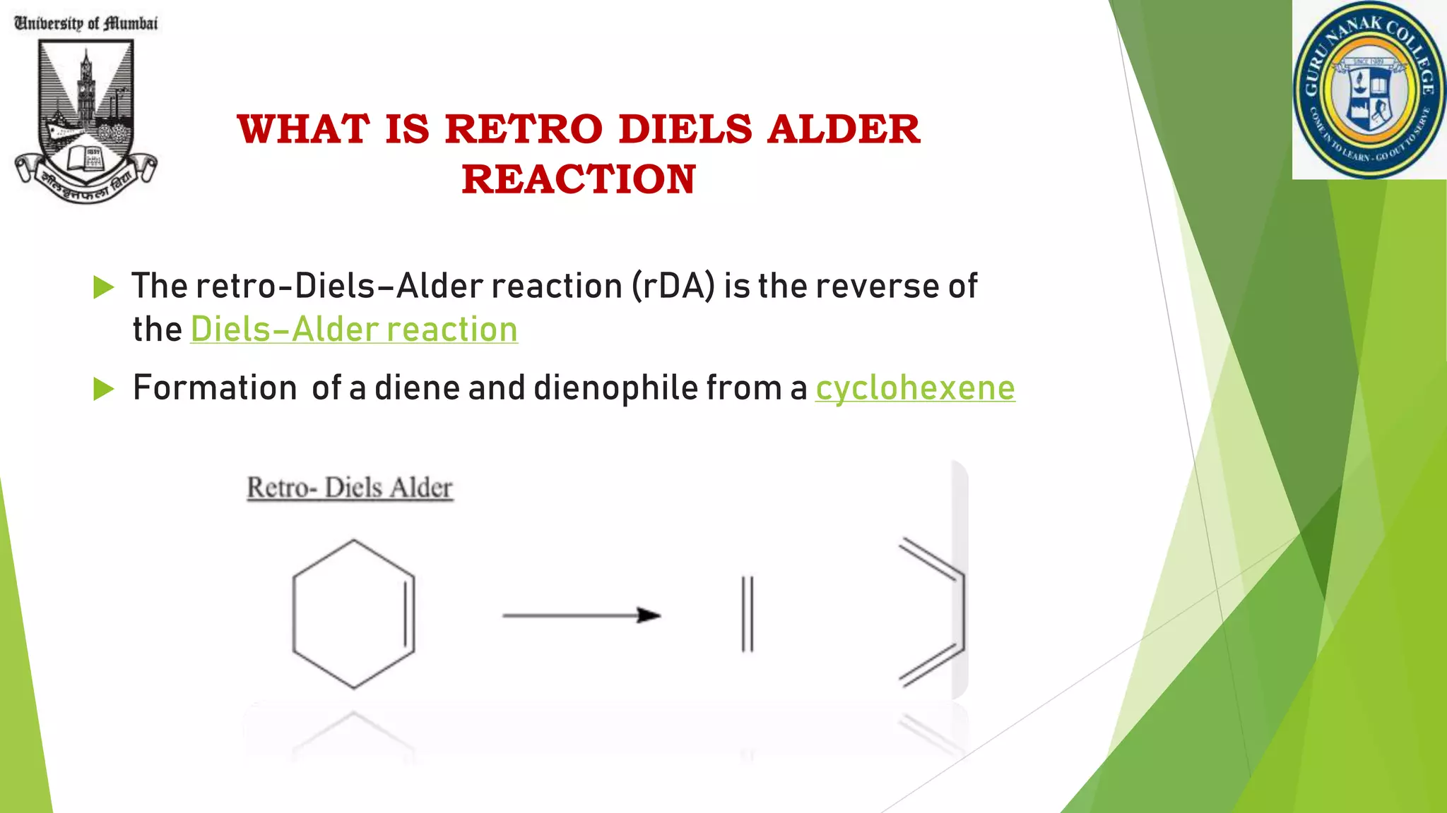 Retro diels alder reaction and ortho effect | PPTX