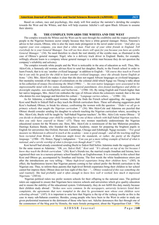 Black Africanity and Afro-optimism in Chimamanda Ngozi Adichie’s Americanah (2013) | PDF