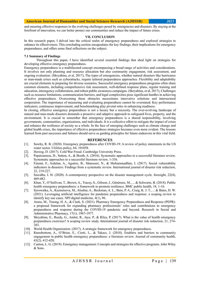 Strategies for Developing Effective Emergency Preparedness | PDF