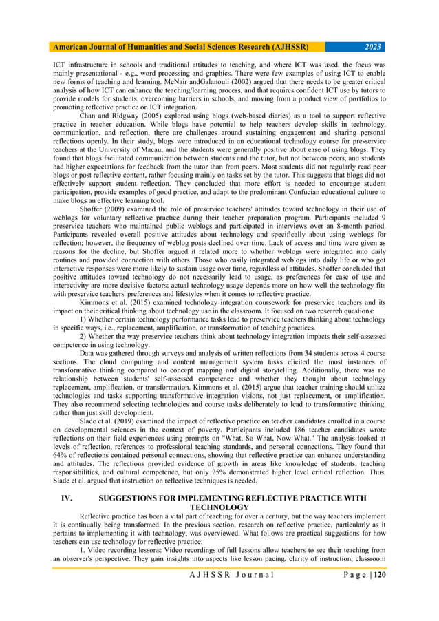 Examining Reflective Teaching Practices in the Digital Age | PDF | Educational Assessment ...