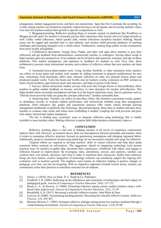 Examining Reflective Teaching Practices in the Digital Age | PDF