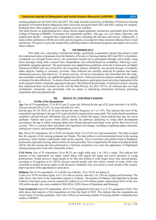 CAREER TRANSITIONS AMONG NURSING GRADUATES: A TRACER STUDY OF BATCH ...