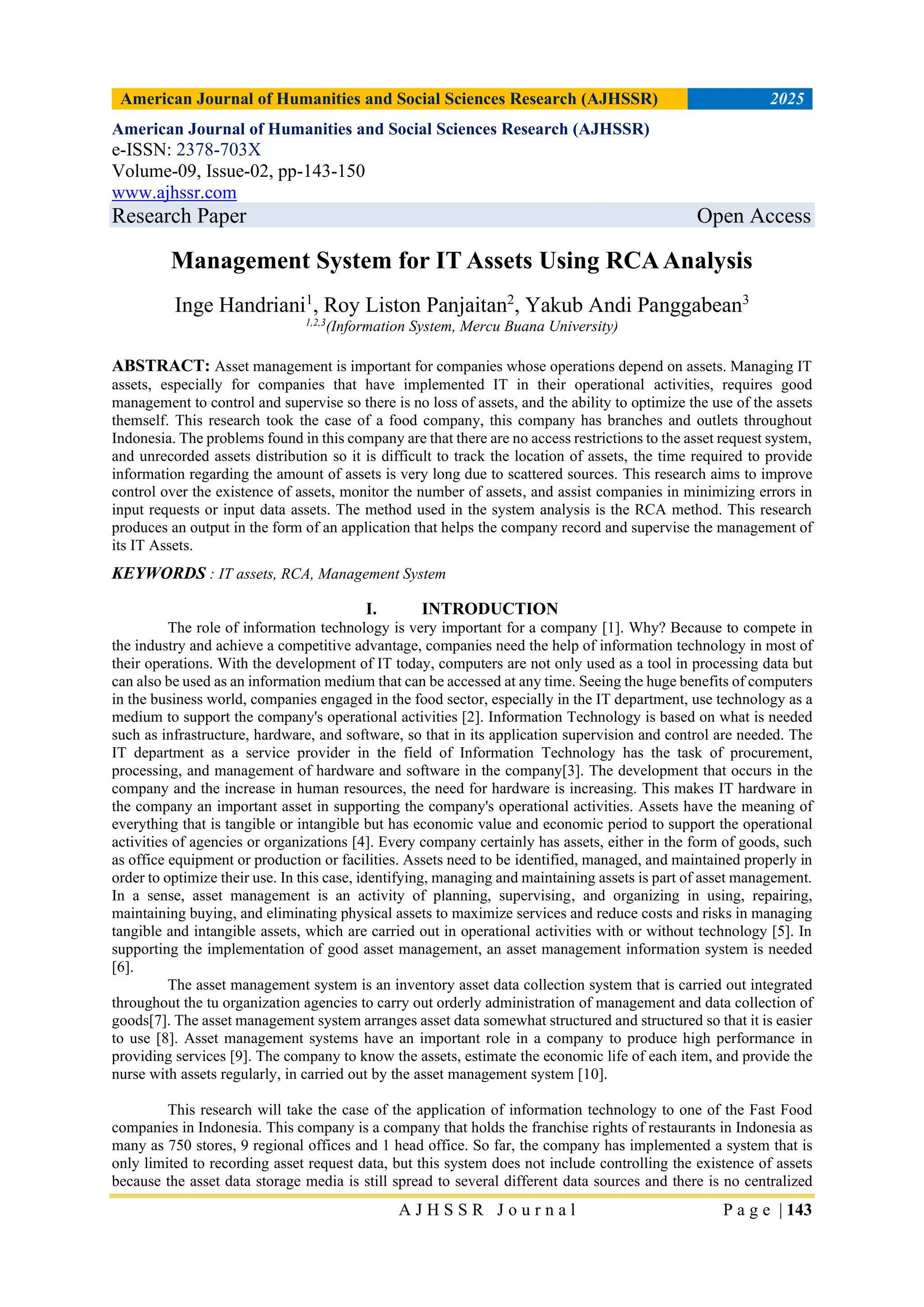 Management System for IT Assets Using RCA Analysis | PDF