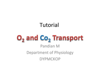 O2 and CO2 transport by M. Pandian | PPT