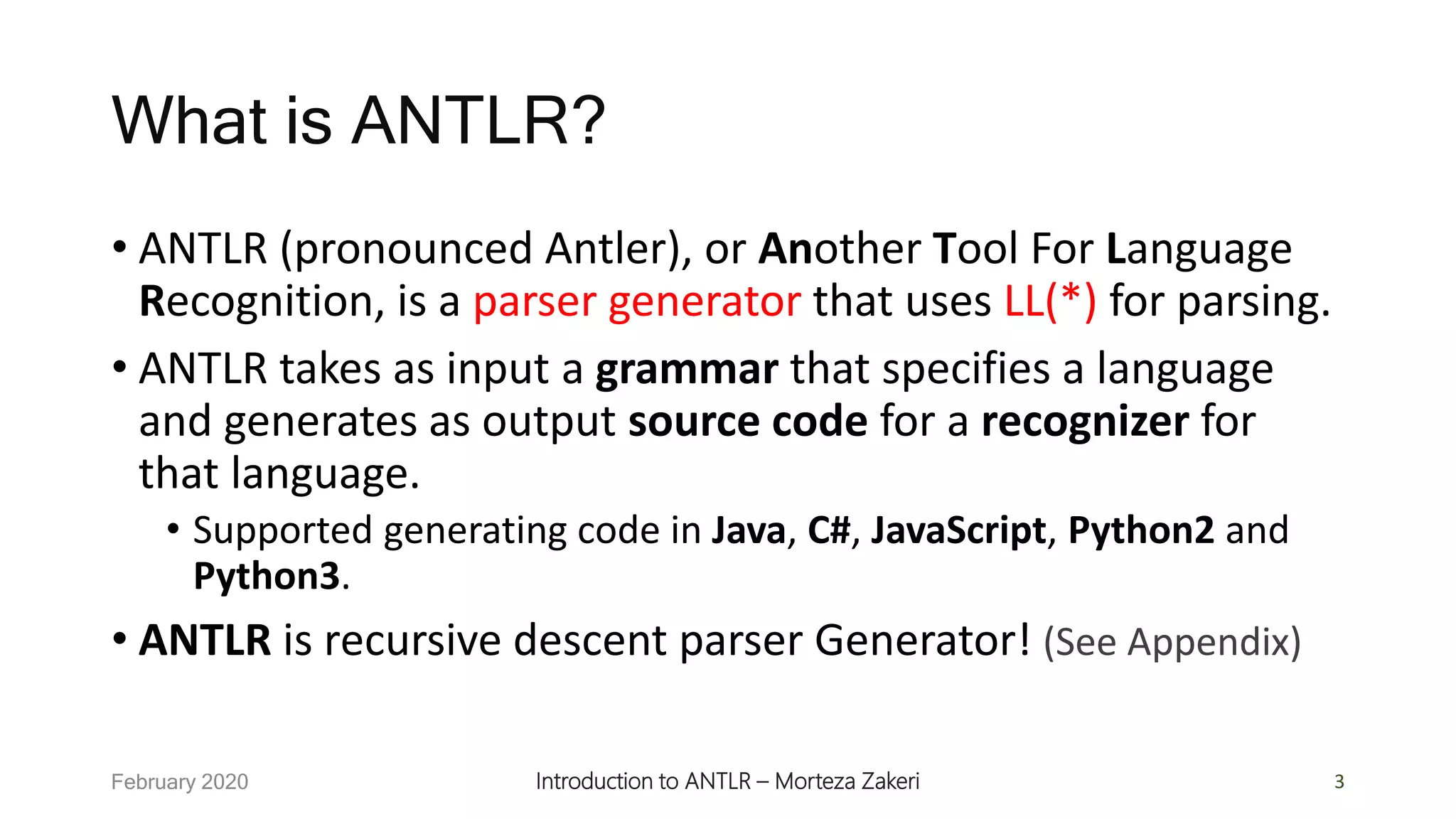 Antlr part1 introduction | PPTX