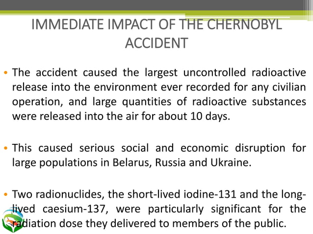Chernobyl disaster | PPTX | Chemistry | Science