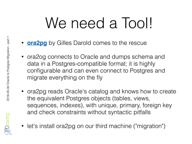 Oracle To Postgres Migration Part 1 Ppt