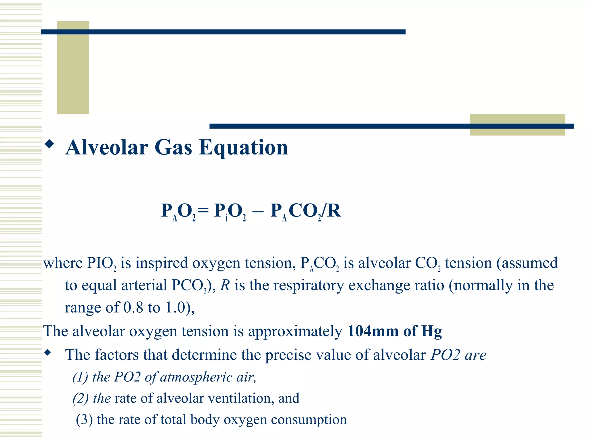 Physiology Of O2 Transport And O2 Dissociation Curve Ppt Lung And
