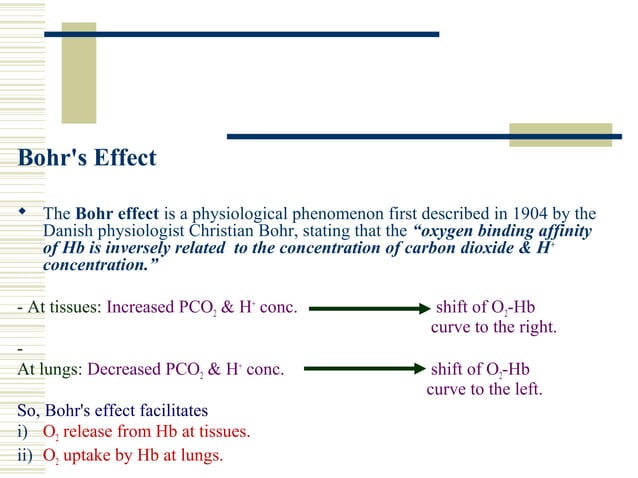 Physiology Of O2 Transport And O2 Dissociation Curve Ppt Lung And