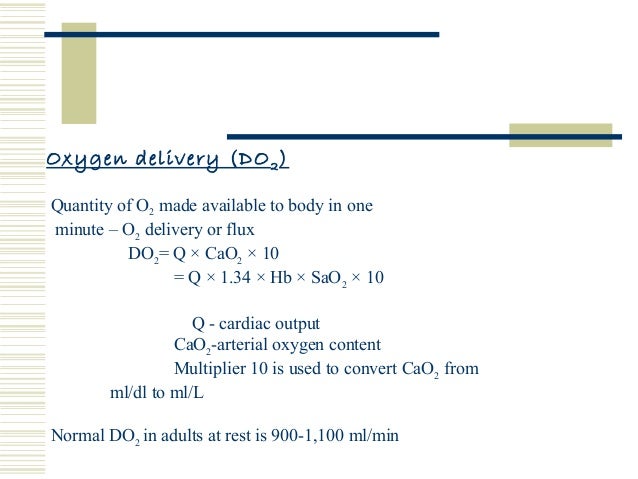 Physiology Of O2 Transport And O2 Dissociation Curve