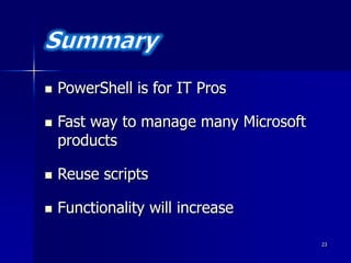 Getting Started with PowerShell for Office 365 | PPT