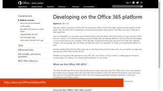 Getting started with Office 365 APIs | PPT
