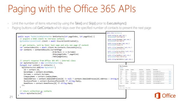 O3653-2 Deep Dive into Office 365 APIs for Calendar, Mail, and Contacts ...
