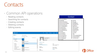 O3653-2 Deep Dive into Office 365 APIs for Calendar, Mail, and Contacts ...