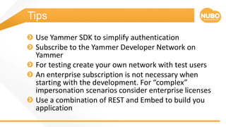 O365con14 - a developer jam with yammer | PDF