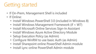 O365con14 - powershell for office 365 | PPT