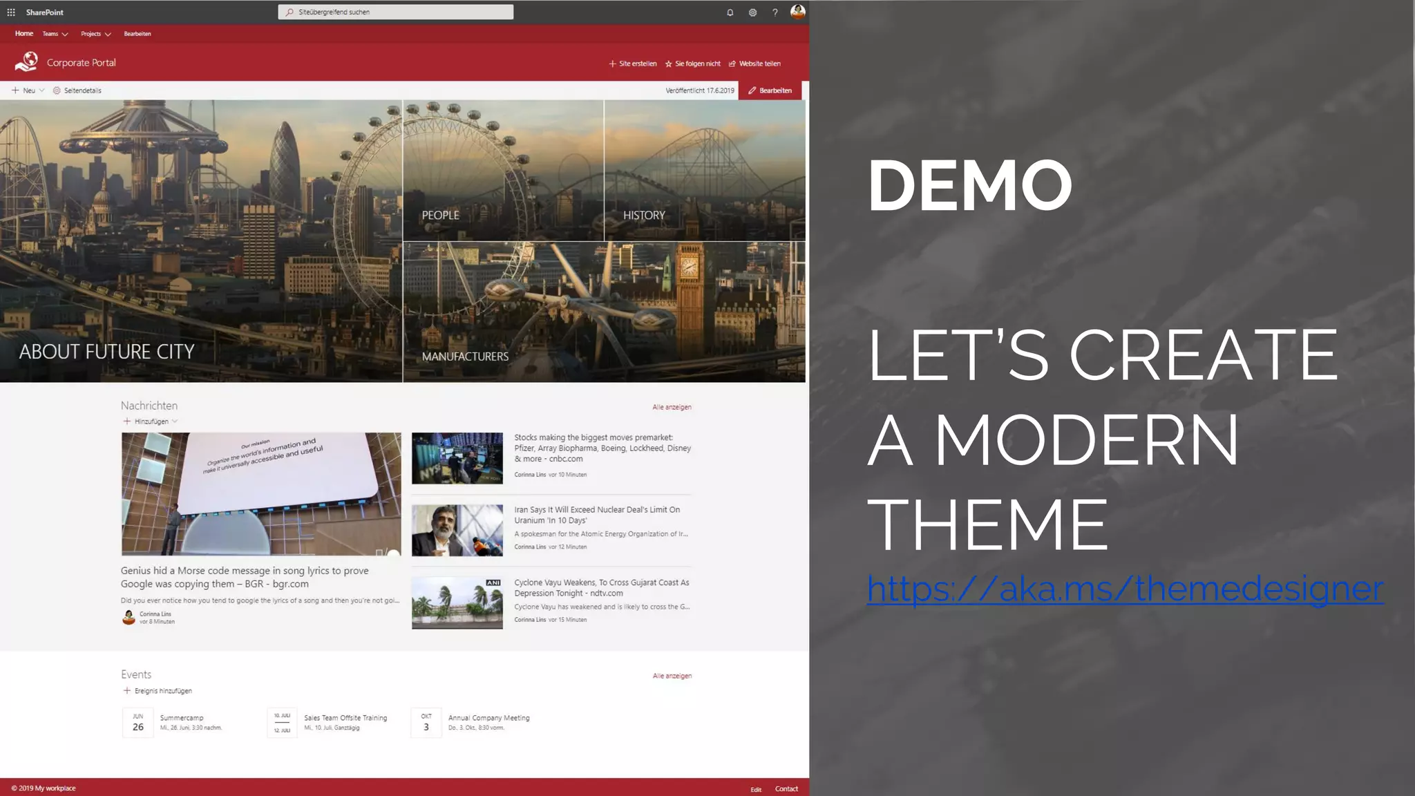 O365Con19 - Customise the UI in Modern SharePoint Workspaces - Corinna ...