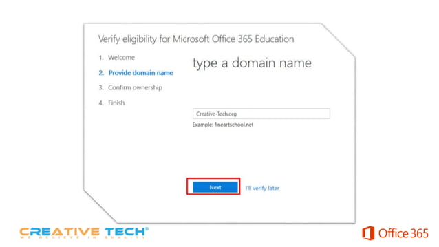 Microsoft Office 365 For Education signup | PPTX