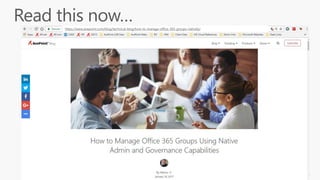 O365 Groups- Best Practices and Solutions | PDF