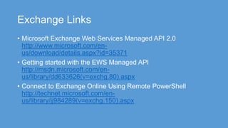 O365 saturday: How to (remote) control office 365 with windows azure-slideshare | PPT