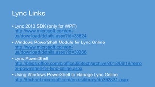 O365 saturday: How to (remote) control office 365 with windows azure-slideshare | PPT
