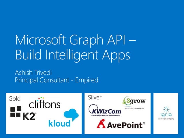 O365 Saturday MS Graph API | PPT