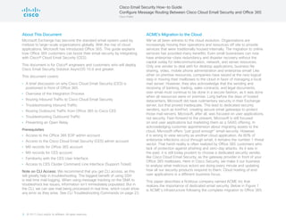 O365 to cisco cloud guide | PDF | Email | Internet