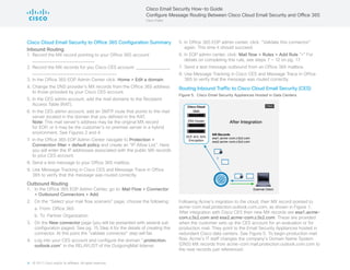 O365 to cisco cloud guide | PDF | Email | Internet