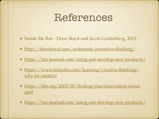 An Introduction to the Systematic Inventive Thinking (SIT) Method | PDF ...