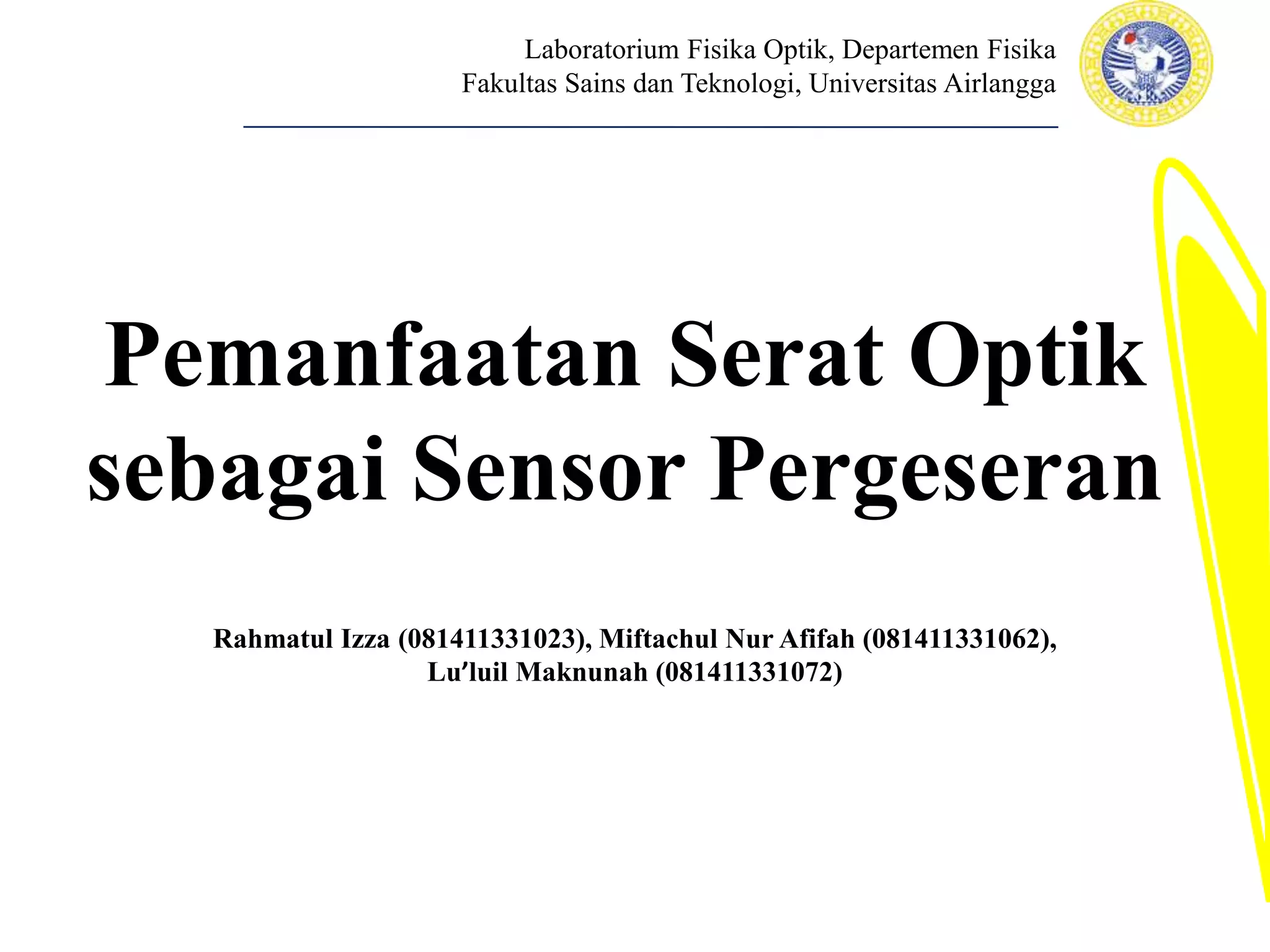 O3 pemanfaatan serat optik | PPT