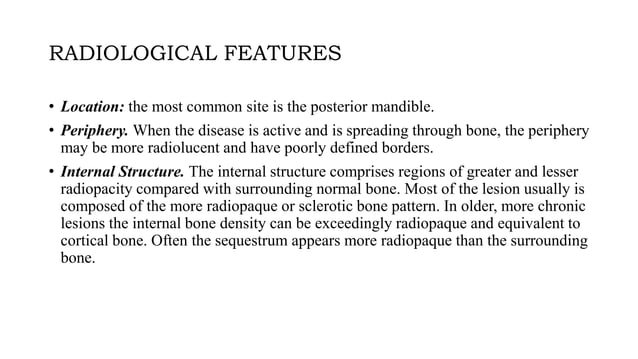 periapical radiopacities | PPTX | Bone and Joint Conditions | Diseases ...
