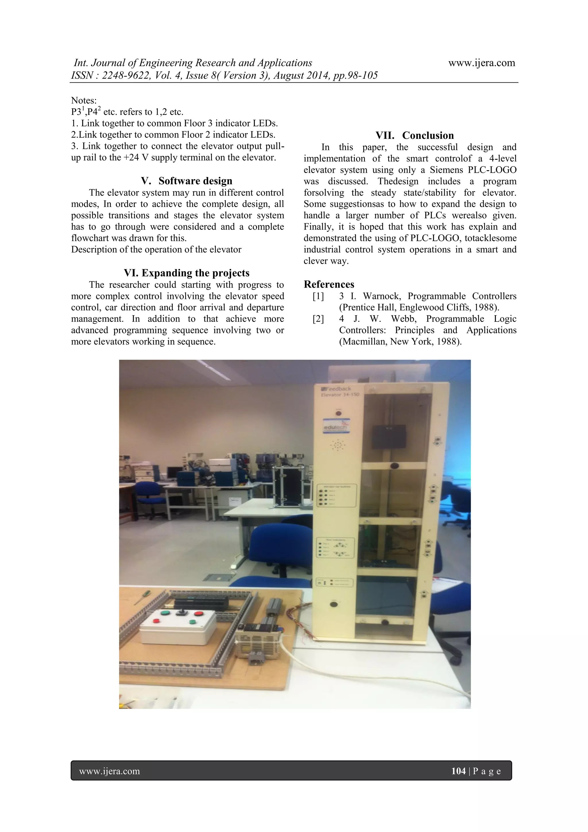 Control the Stability and Steady State When the Elevator Reached the ...