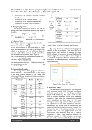 Design & Simulation of E-Shaped Micro Strip Patch Antenna for GPS Application | PDF